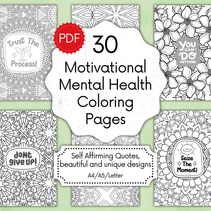 Coloring Pages Wellbeing - Etsy UK