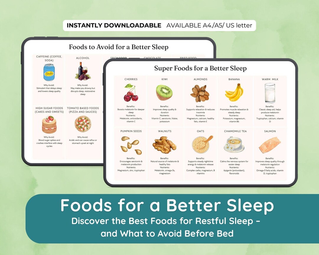 Foods for Better Sleep Guide | Top 10 Sleep Foods & 10 Foods to Avoid ...