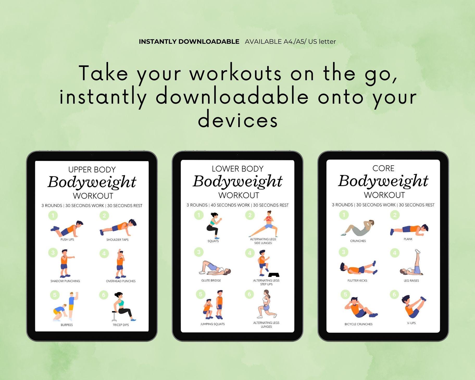 Complete Full Body Bodyweight Workout Guide, Bodyweight Exercises for ...