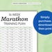 Printable 16 Week Marathon Training Plan, Running Guide, Cardio Tracker ...