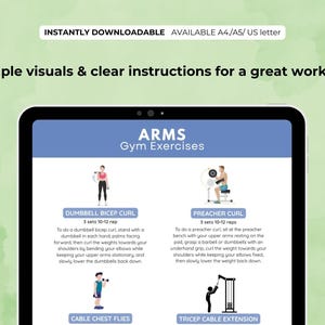 Gym Workout Guide Printables | 5 Workout Exercise Charts for Each ...