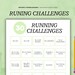 30 Running Challenges Printable, Running Goals, Fitness Challenge ...