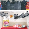 Superhero Cityscape PRINTABLE Banner With Number Burst - Etsy