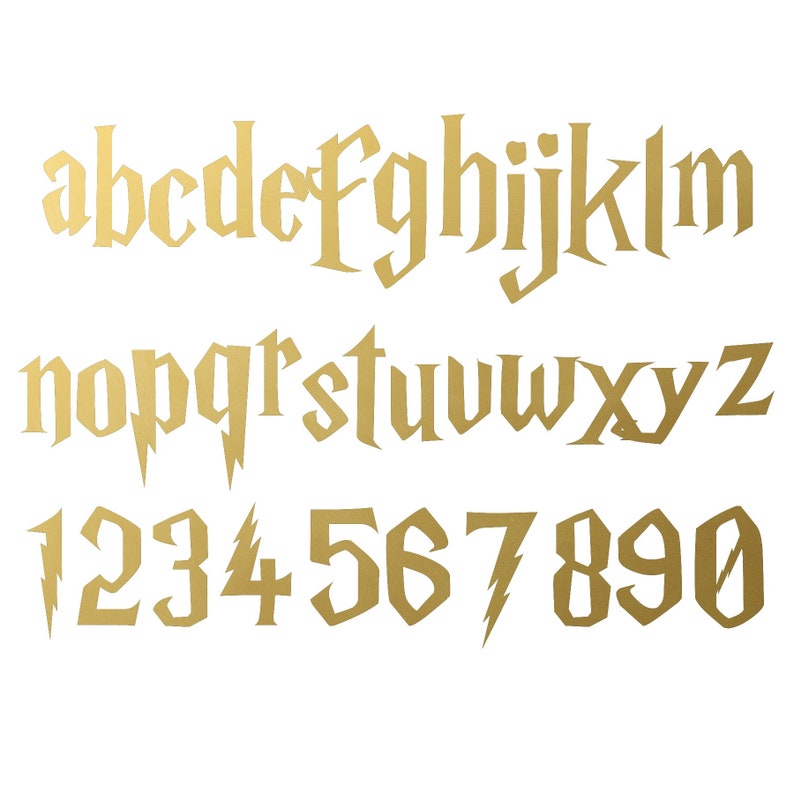 Harry Potter Inspired Gold PRINTABLE Letters | Etsy