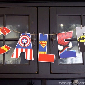 Superhero Alphabet PRINTABLE Letters - Etsy