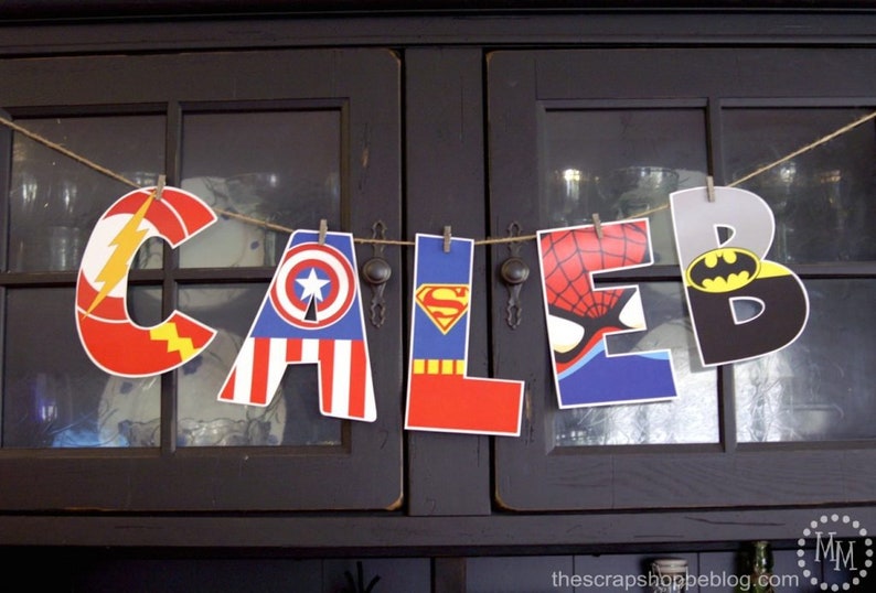 Superhero Alphabet PRINTABLE Letters - Etsy