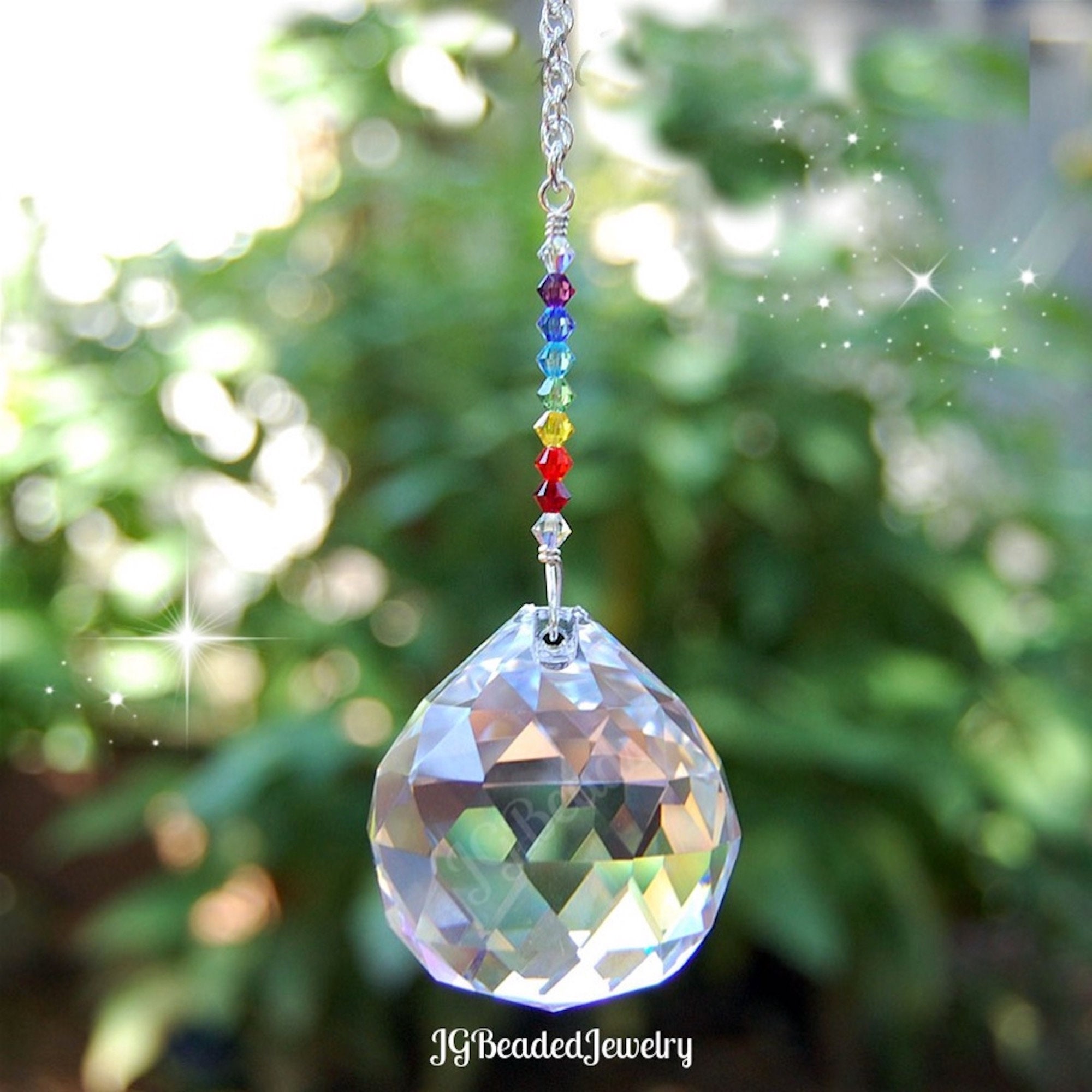 Large crystal suncatcher rainbow maker Suncatchers Glass Art Art ...