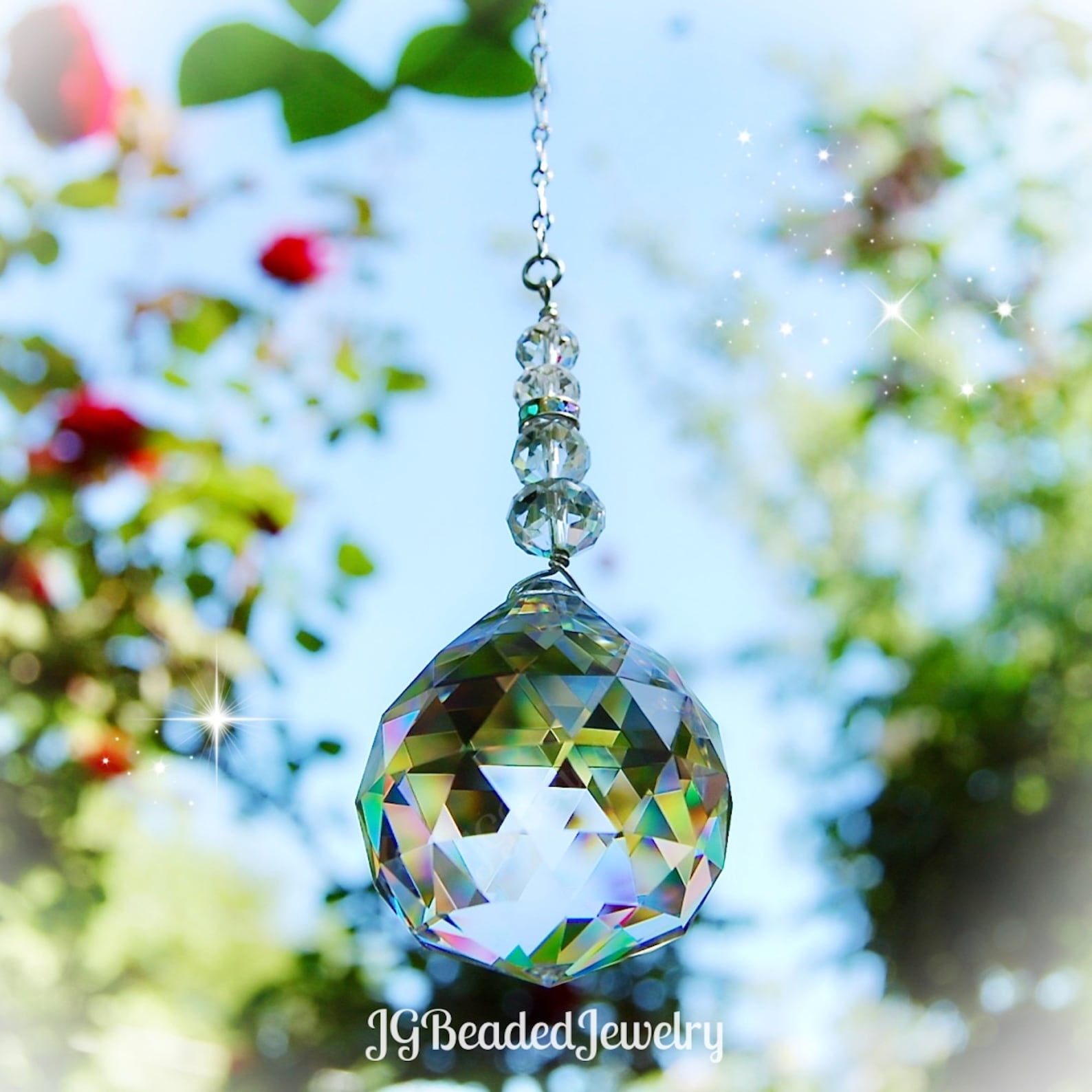 Large Rainbow Prism Window Crystal Ball Suncatcher - Etsy