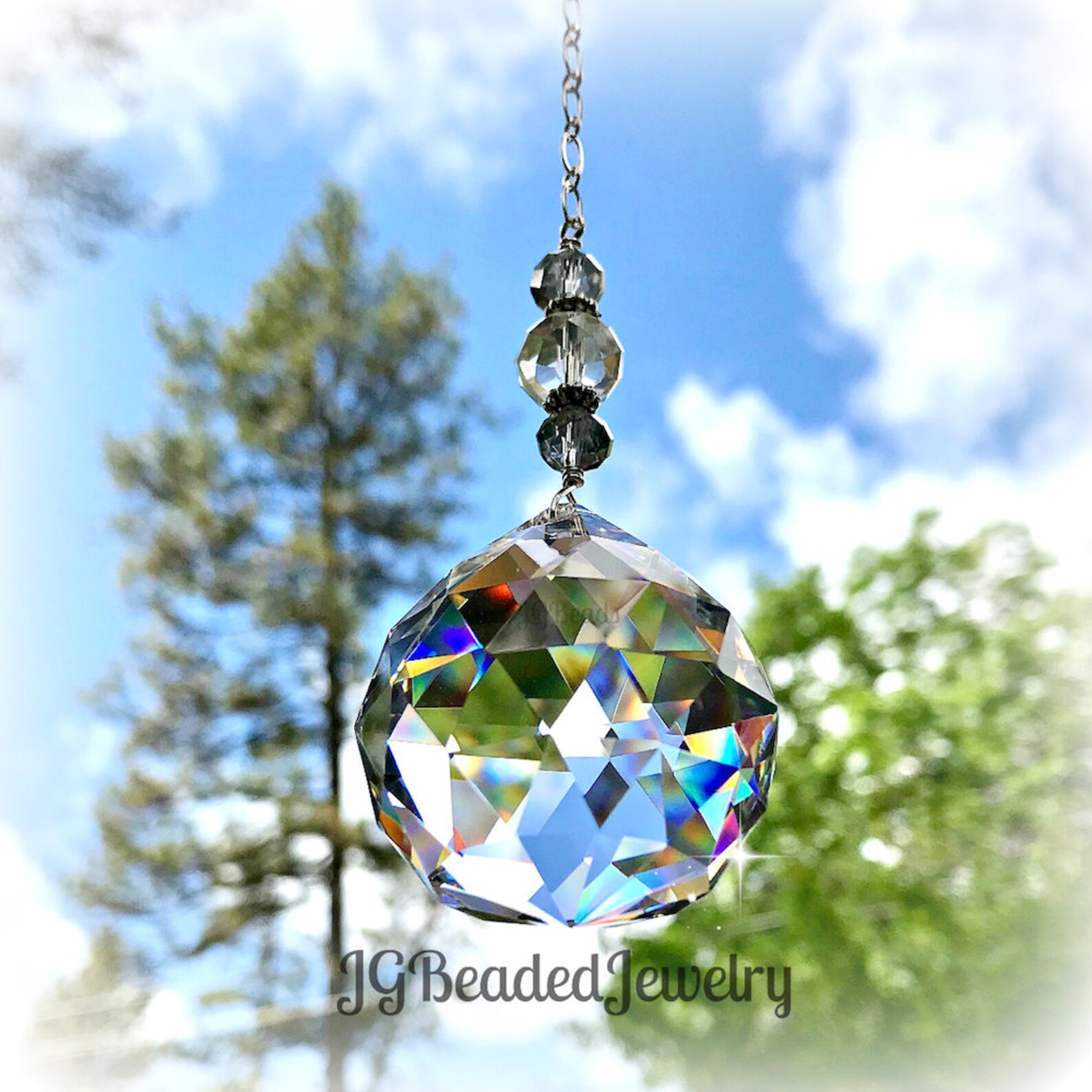 Large Prism Suncatcher Rainbow Maker Window Prism Crystal Ball - Etsy