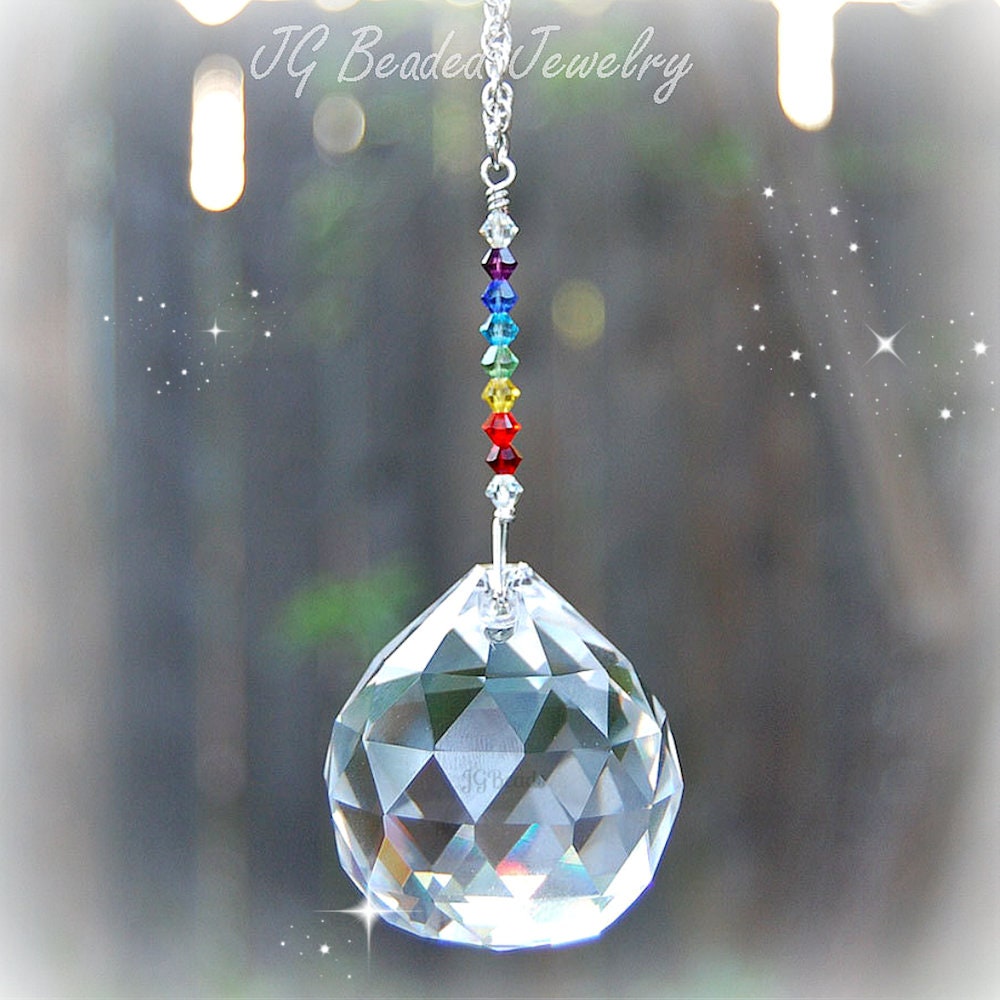 Large Rainbow Prism Crystal Suncatcher Swarovski Crystal | Etsy