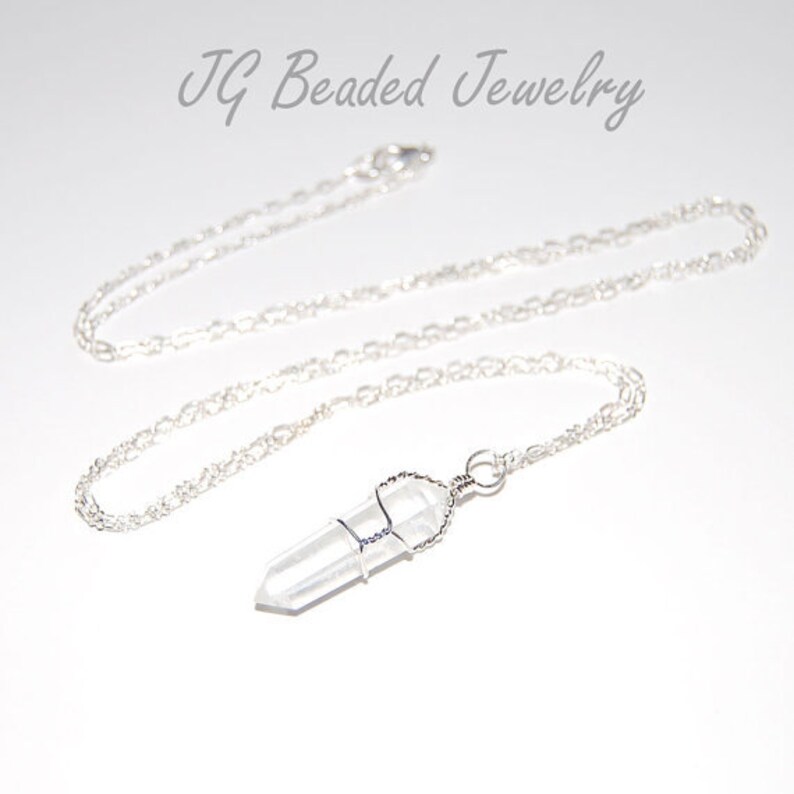 Long Quartz Crystal Necklace Amethyst Rose Quartz Clear | Etsy