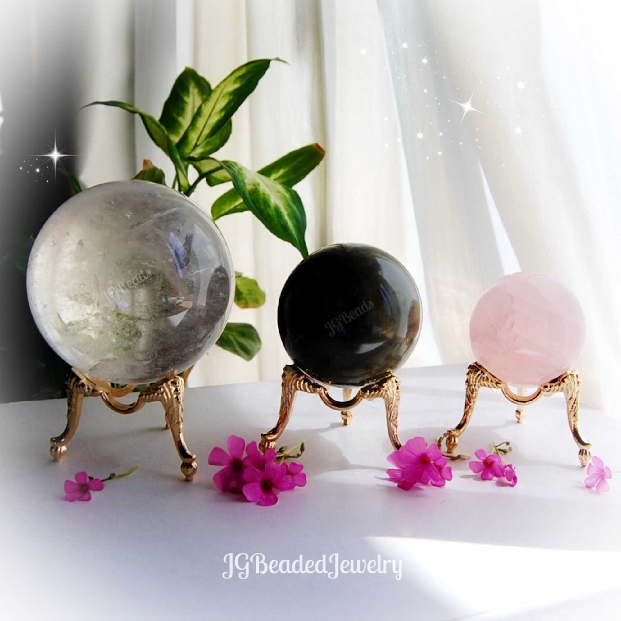 Crystal Ball Display Stand Sphere Holder, See DESCRIPTION for Size ...