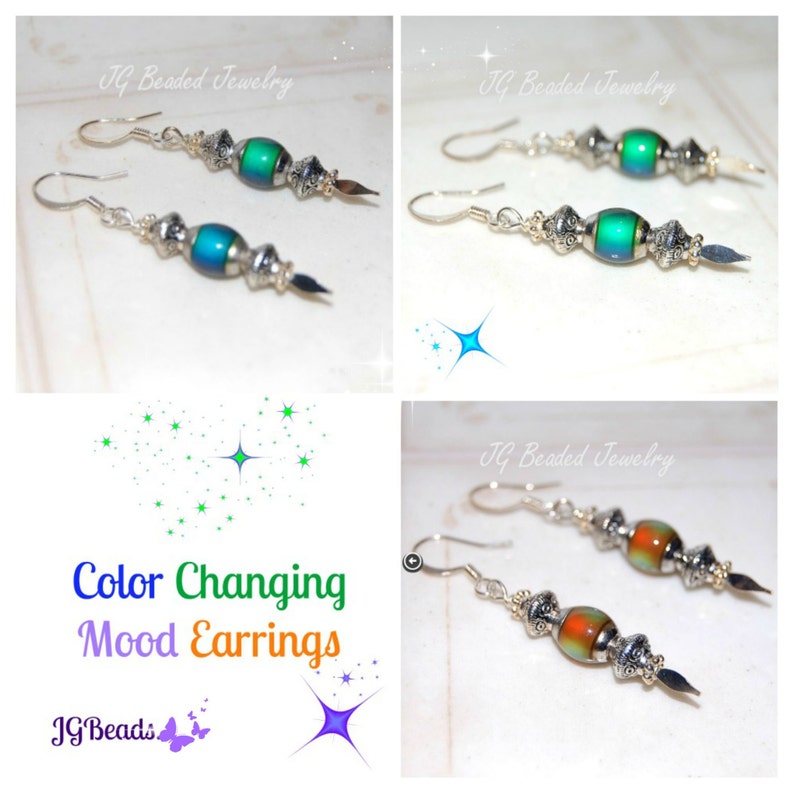 Color Changing Mood Earrings Mood Jewelry Unique Design - Etsy