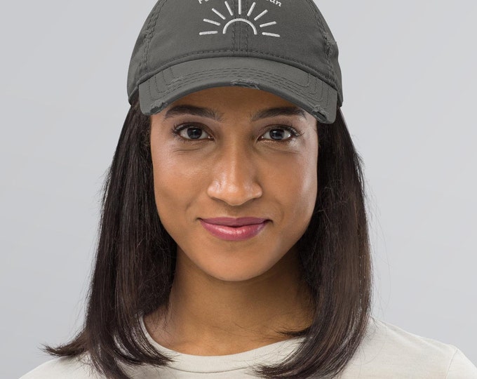 Embroidered Spiral Sun Dad Hat: Washed Cotton Baseball Cap - Etsy