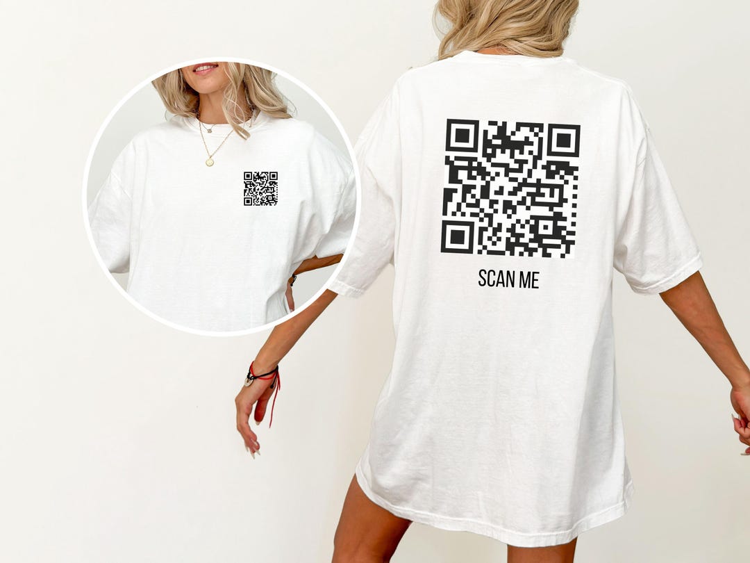 Customized Qr Code, Custom Qr Code Shirt, Qr Code Shirt, Qr Code T ...
