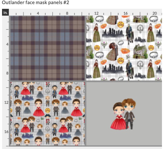 Outlander Mask Panels DIY Fabric Face Mask Cotton | Etsy