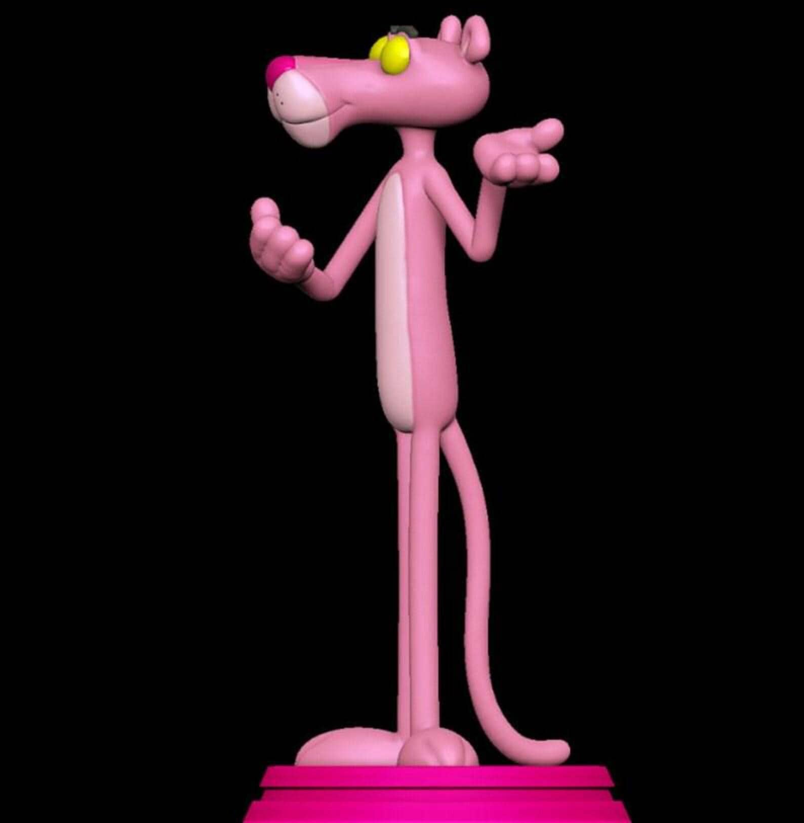 Pink Panther Statue Inspector Clouseau Gift / Collection / Handmade - Etsy