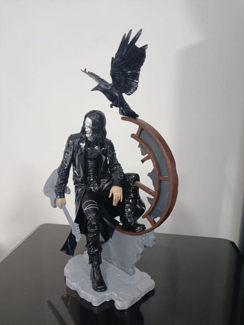 The Crow Figure ,gothic Decore ,the Crow Sculpture, Gothic Decor, Dark ...