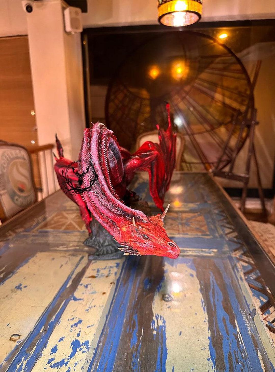 Handcrafted Blood Wyrm Caraxes Dragon Figure - Fantasy Collector's ...