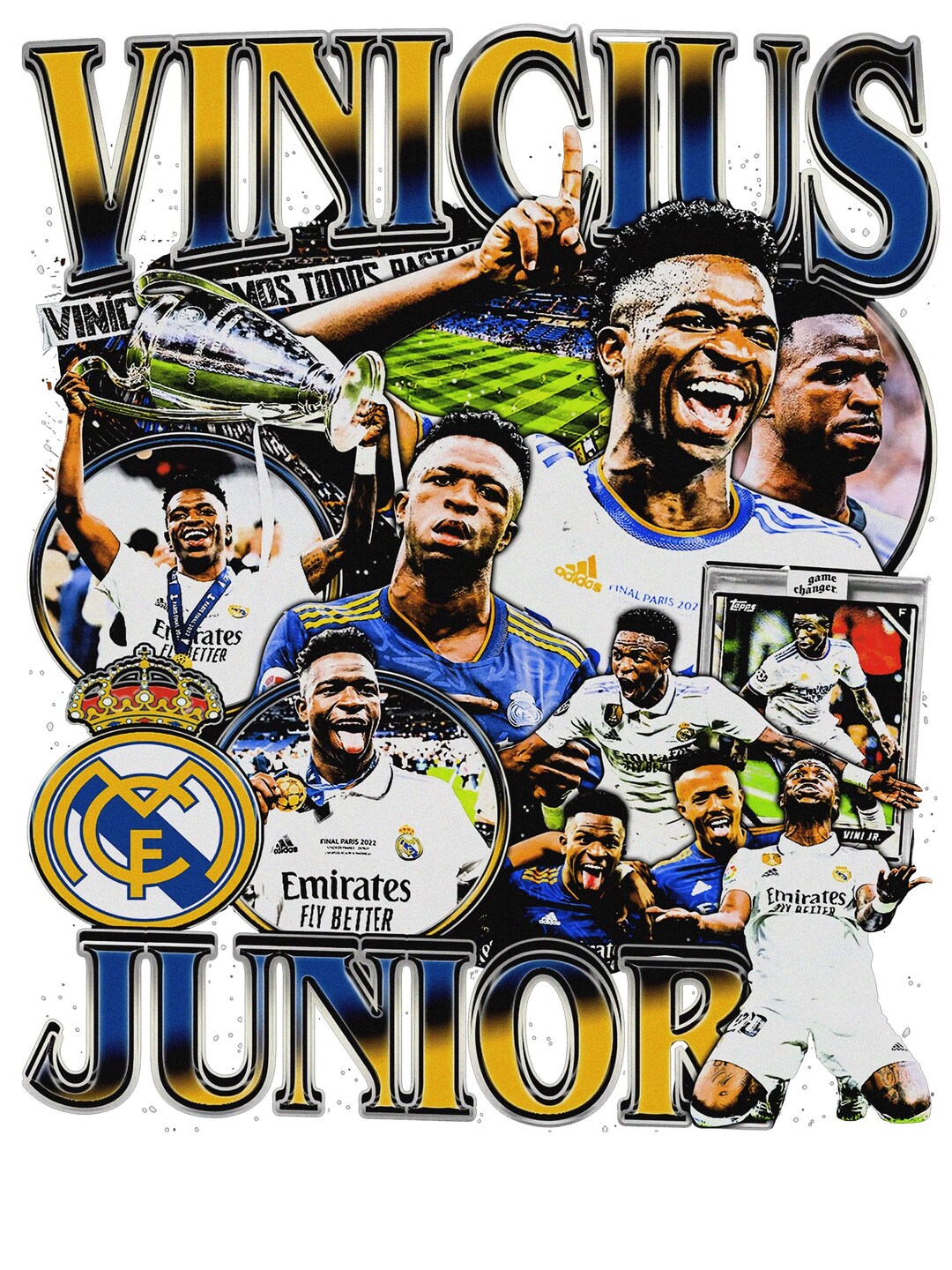 Vinicius Jr Design PNG Poster PNG Printable T-shirt Design Instant ...