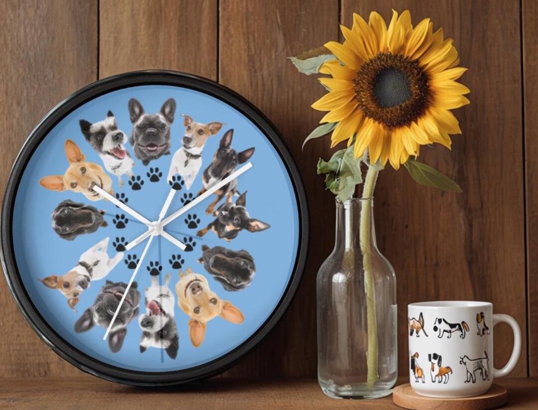 Dog Lover Wall Clock, Unique Dog Breed Clock, 10 Inch Wall Clock, Dog ...