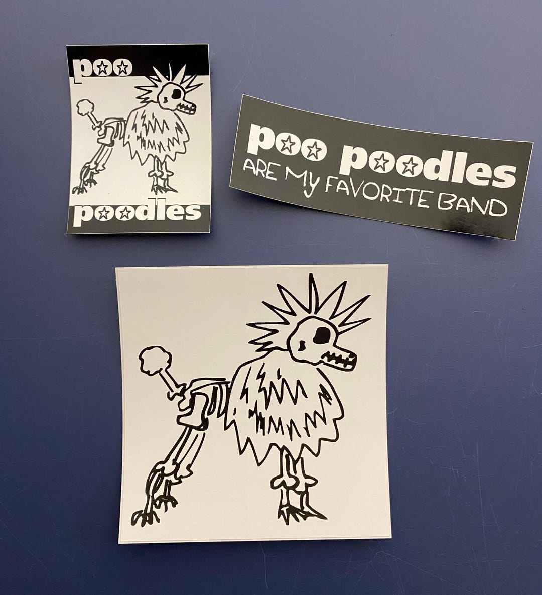 Poo Poodles Band Sticker Set X 3 - Etsy