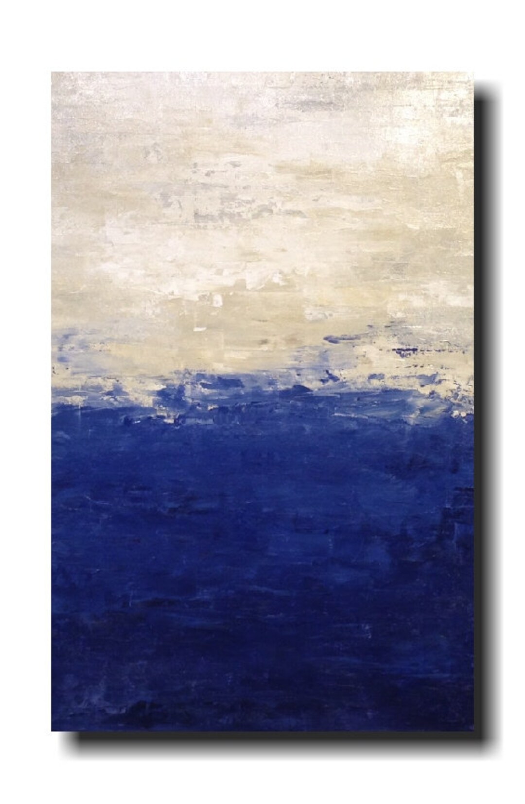 Original Art, Large Abstract, Blue Painting, Industrial Decor, Beach ...