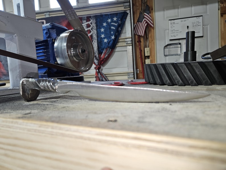 Knife, Railway, Railroad, Spike, Anvil, Bladesmith, Blacksmith, Hunting ...