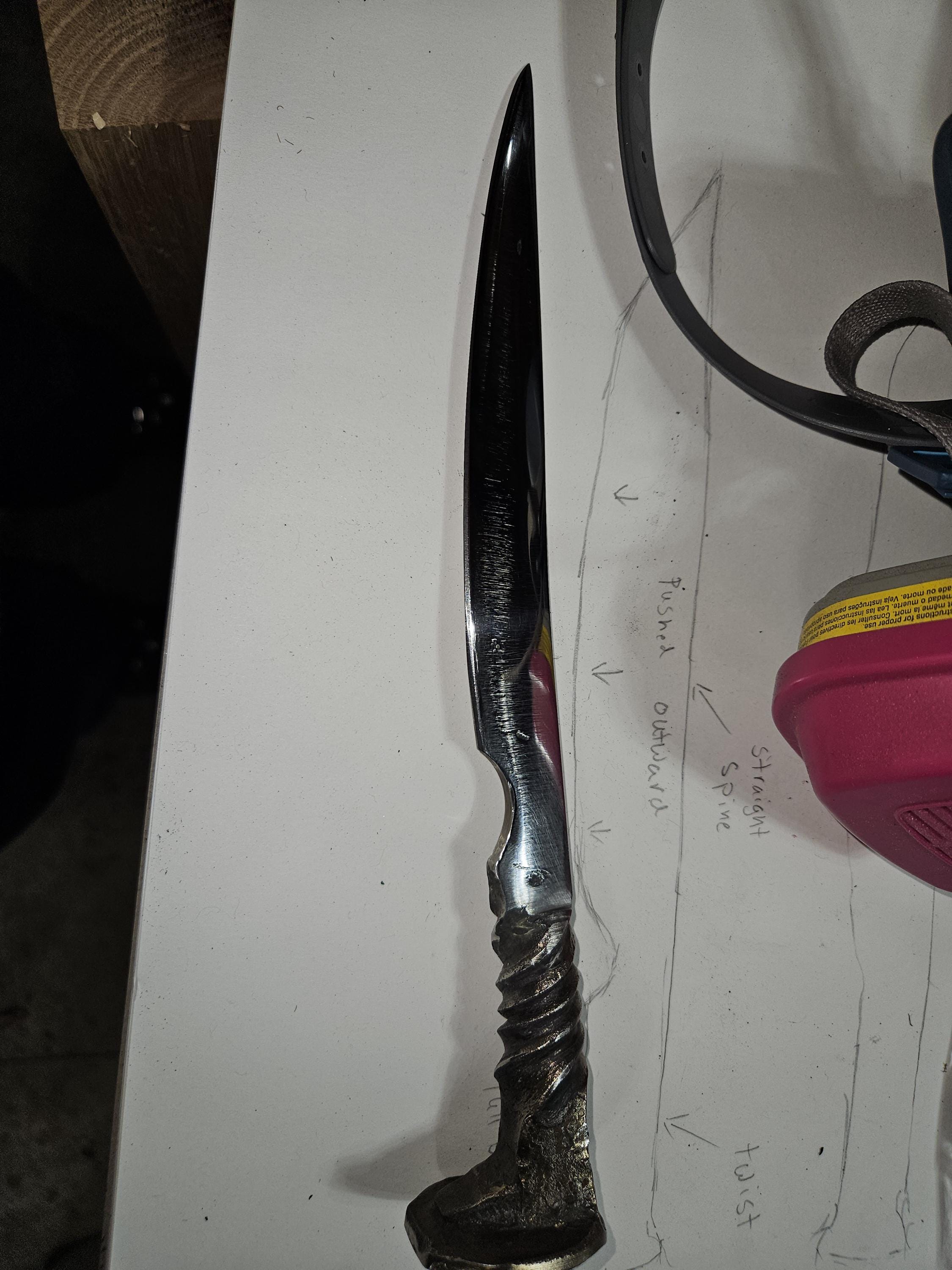 Knife, Railway, Railroad, Spike, Anvil, Bladesmith, Blacksmith, Hunting ...