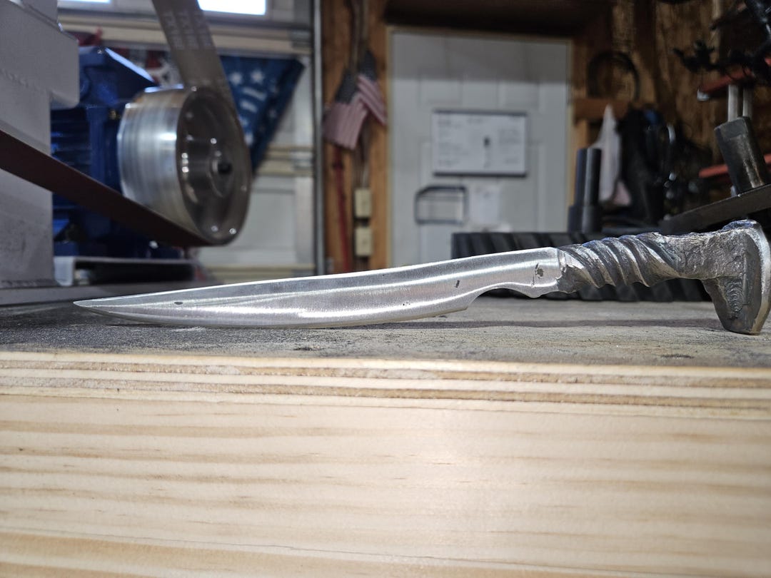 Knife, Railway, Railroad, Spike, Anvil, Bladesmith, Blacksmith, Hunting ...