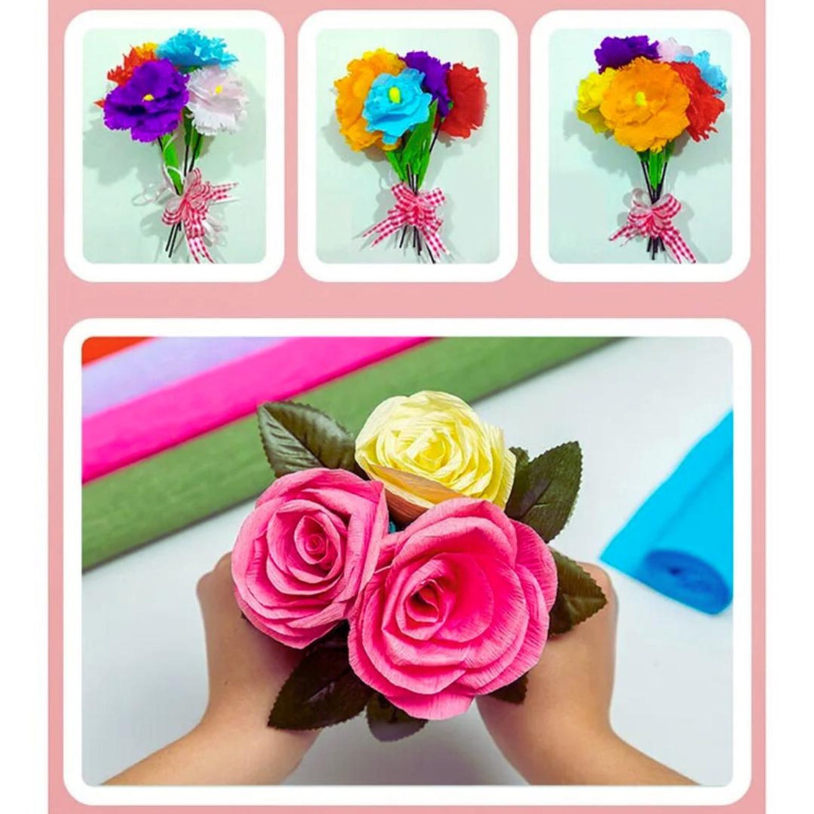 250x50cm Coloured Crepe Paper Rolls - Etsy
