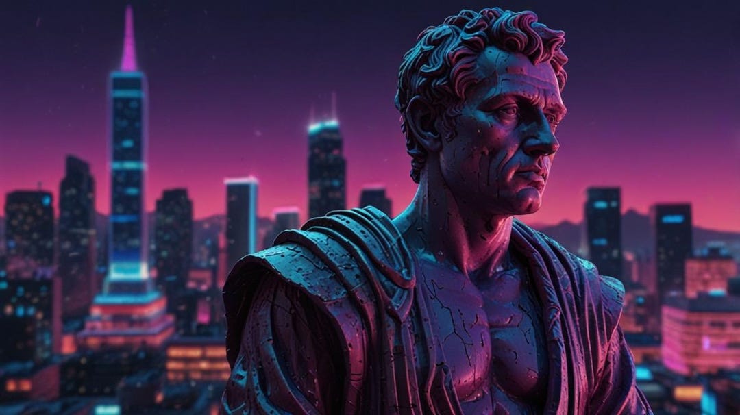 Vaporwave Digital Wall Art | Retro Neon Cyberpunk Print | Printable ...