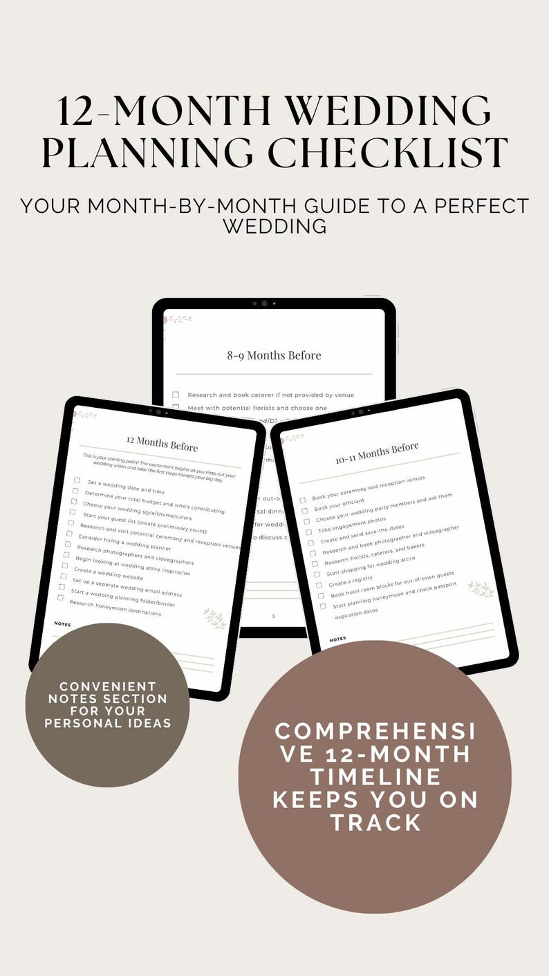 WEDDING PLANNING CHECKLIST - Etsy