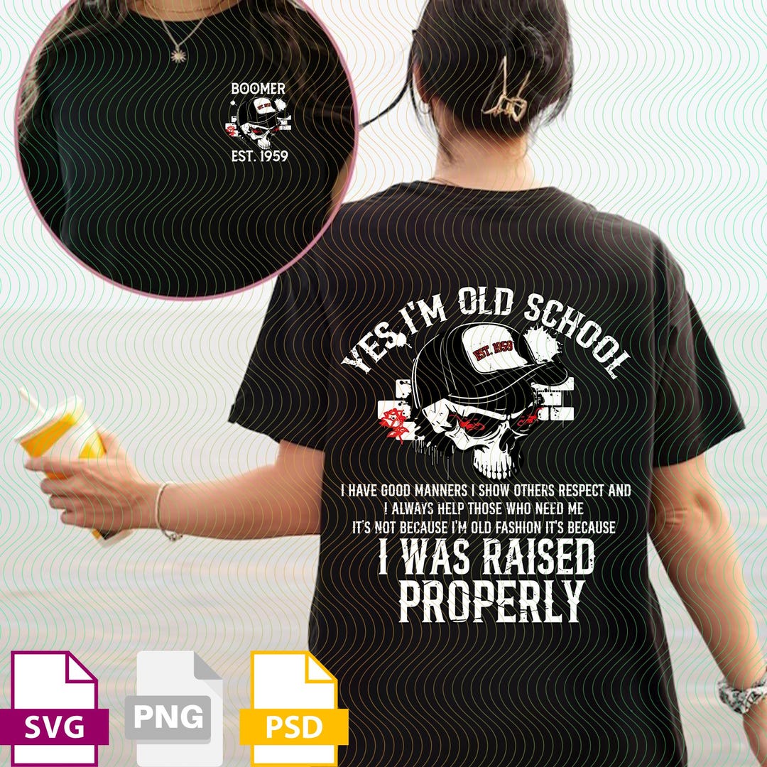 Custom Old School Boomer Graphic, Custom Birth Year Design, Retro ...