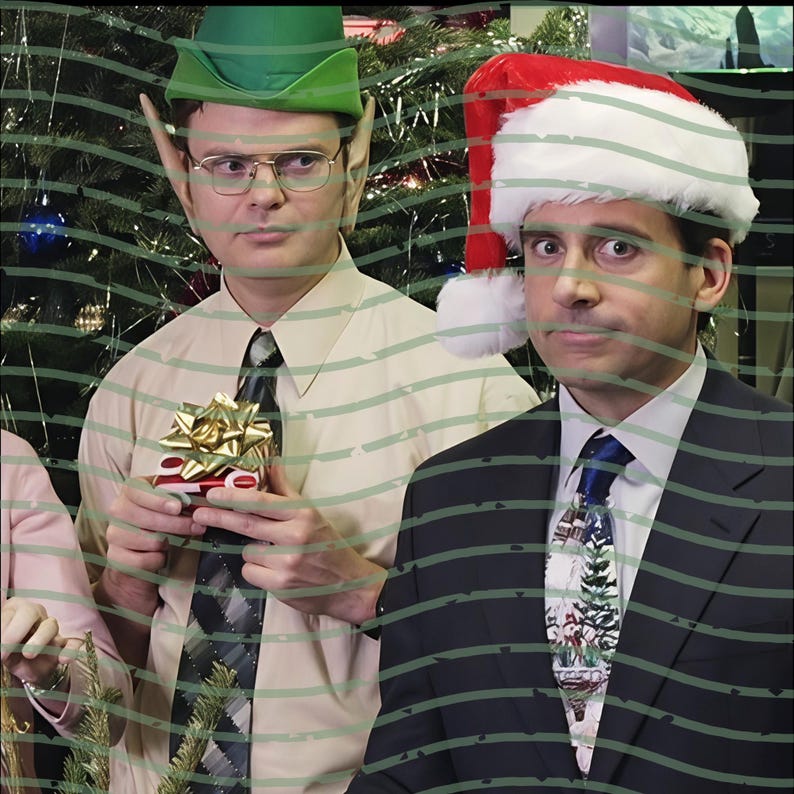 The Office Dwight and Michael Christmas PNG Svg for Circut, Funny Santa ...