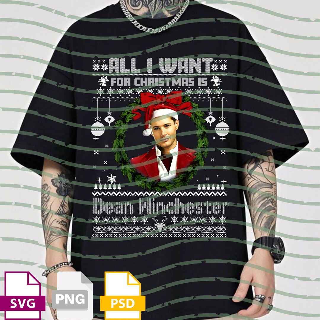 All I Want is Dean & Sam PNG Svg for Circut, Supernatural Christmas ...