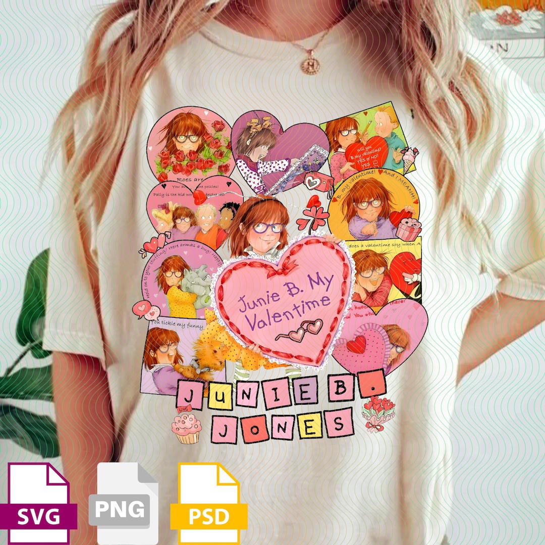 Junie B My Valentine PNG Svg for Circut, Teacher Valentine Design, Cute ...