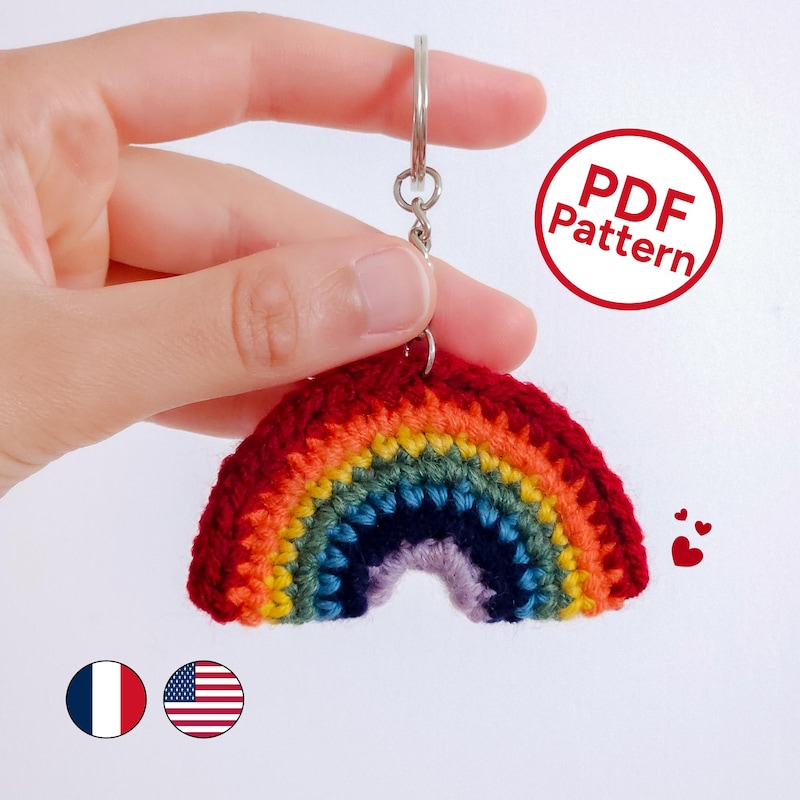 Small Flag Charm Keychain - Etsy