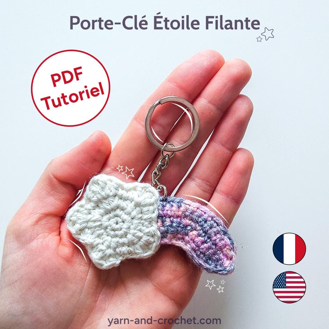 PDF Pattern Shooting Star Crochet Keychain, Shooting Star Amigurumi ...