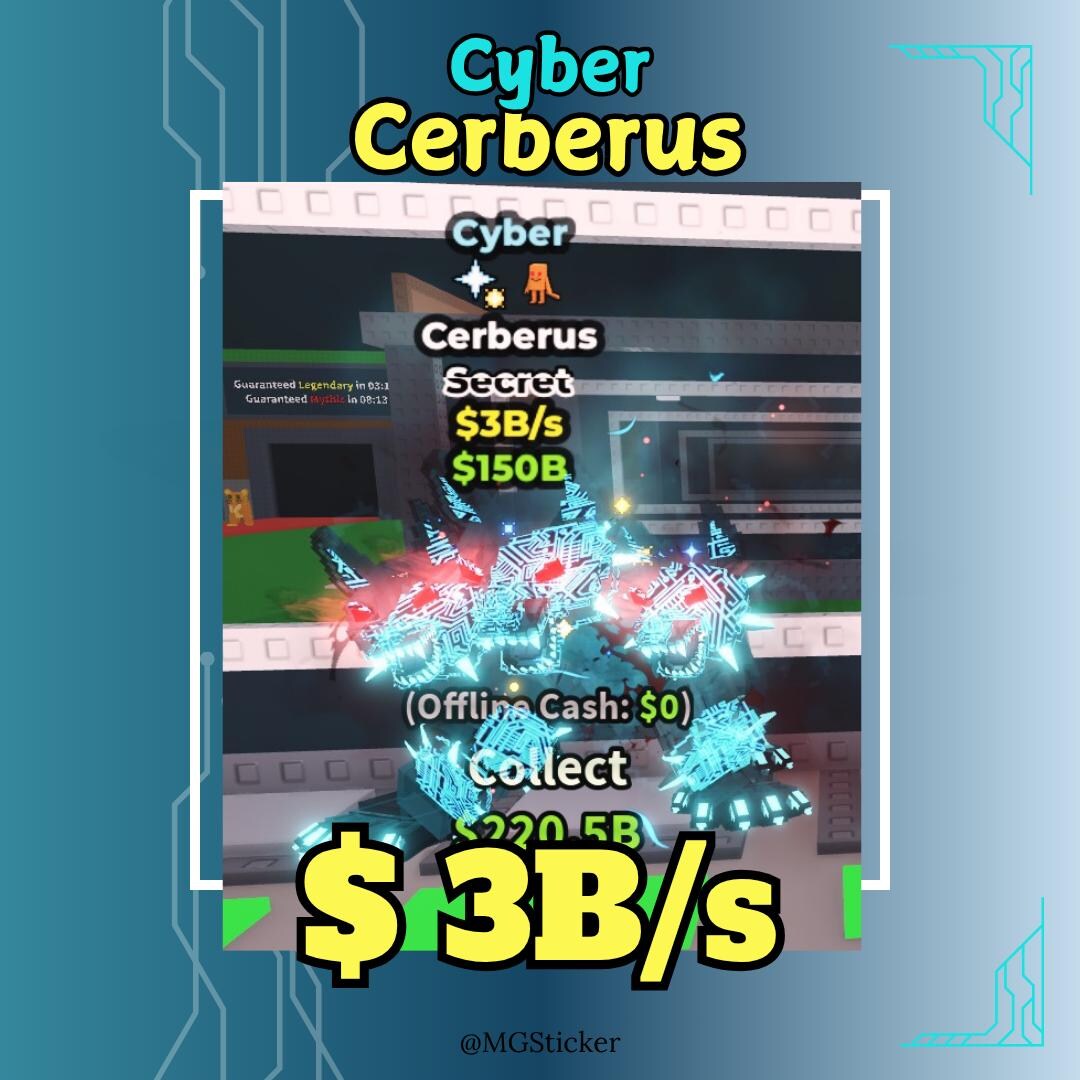 Roblox Steal a Brainrot SAB - Cerberus |3b/s| Cyber Secret Brainrot ...