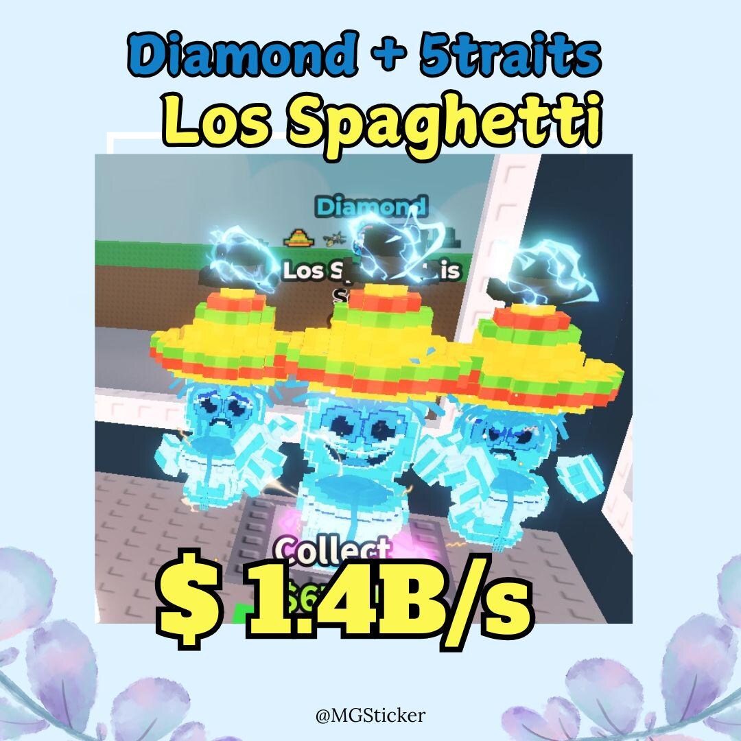 Los Spaghettis |5 Traits|1.4b/s | Diamond - Roblox Steal a Brainrot SAB ...