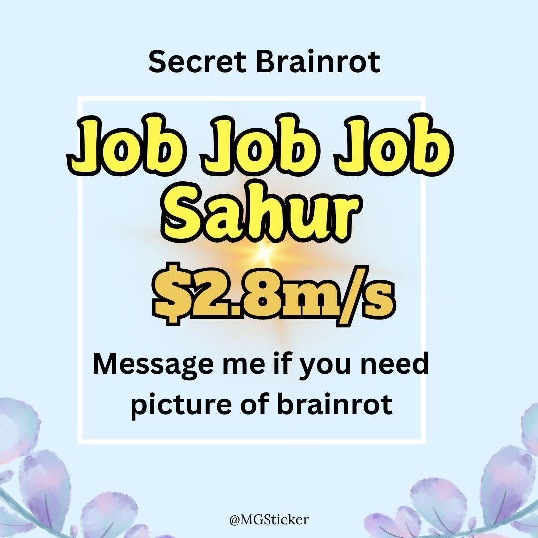 Roblox Steal a Brainrot SAB - Job Job Job Sahur | 2.8m/s | Secret ...