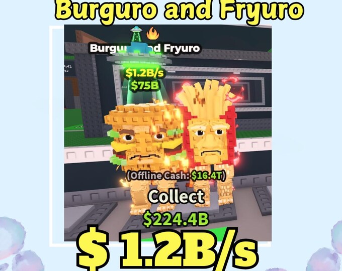 Roblox Steal a Brainrot SAB - Burguro and Fryuro |1.2b/s |2traits ...