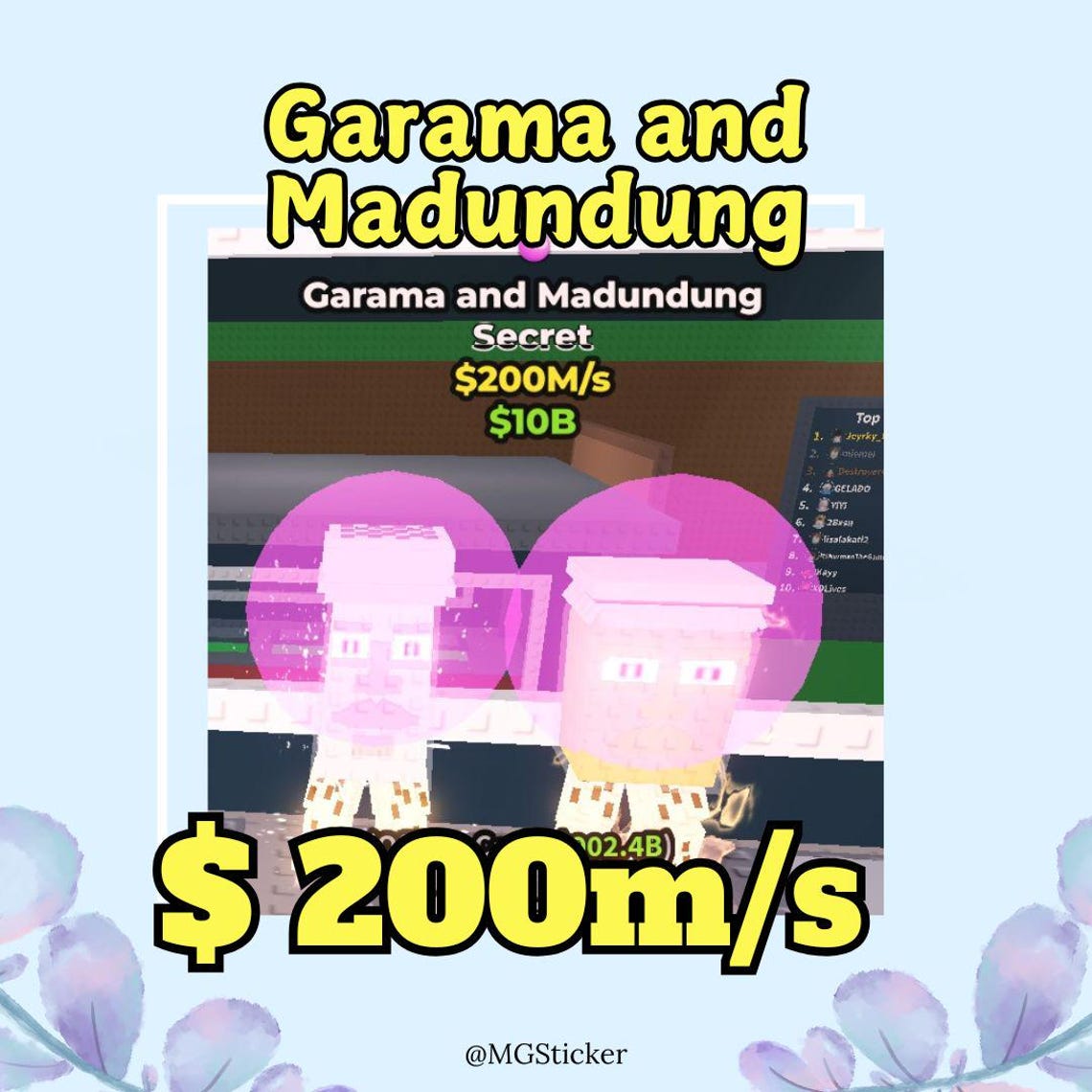Roblox Steal a Brainrot SAB- Garama and Madundung | 200m/s | - Etsy