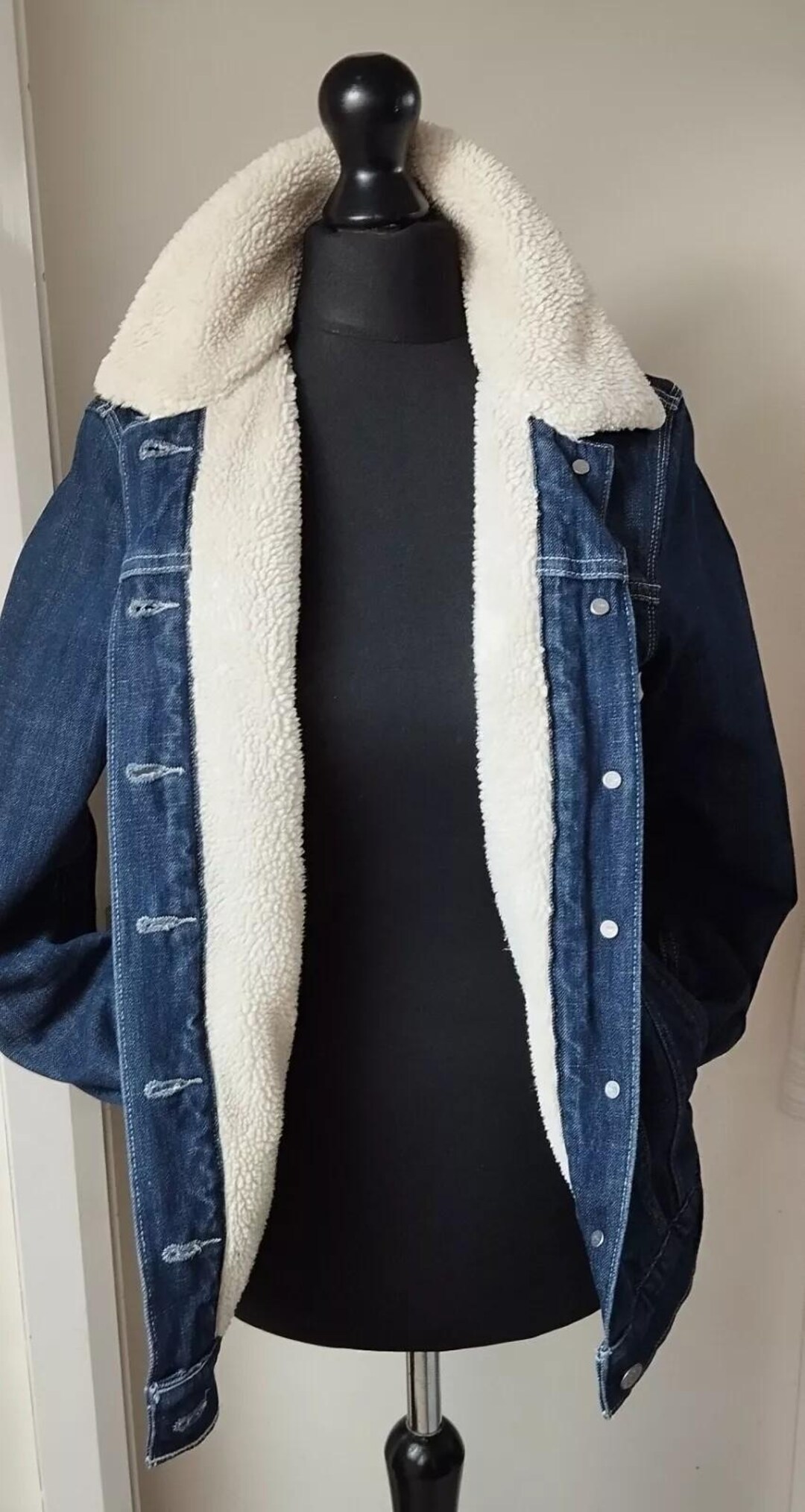 Levi's Trucker Sherpa Borg Lined Denim Jacket Ladies Womens Size XS VGC ...