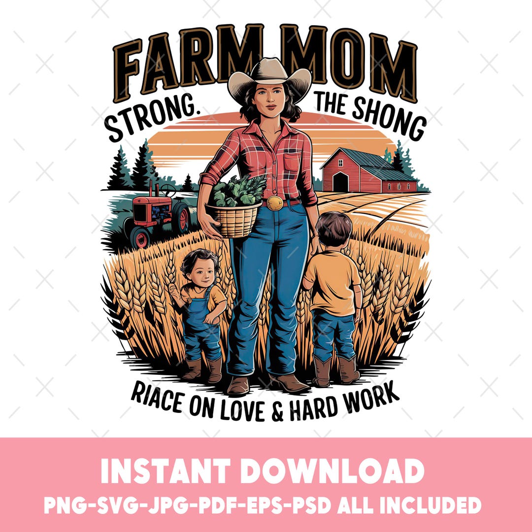 Farm Mom PNG | Country Mother SVG | Western Homestead Sublimation ...