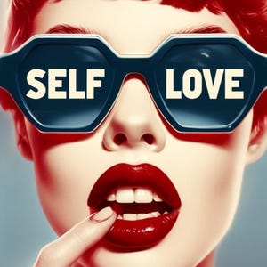Retro Glam SELF LOVE Poster A3 | Bold Statement Poster | Digital ...
