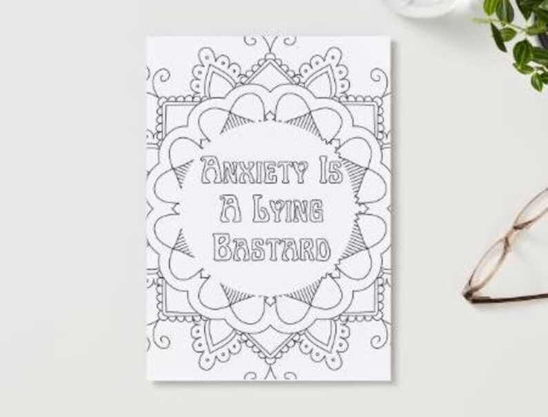 Anxiety With Attitude Adult Sweary Colouring Book for Anxiety and ...