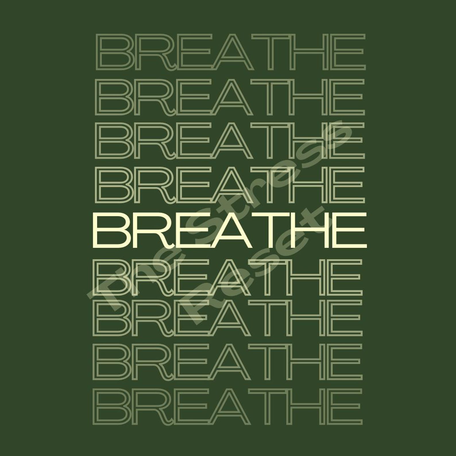 Digital Poster | 'breathe' Poster | Meditation | Instant Download ...