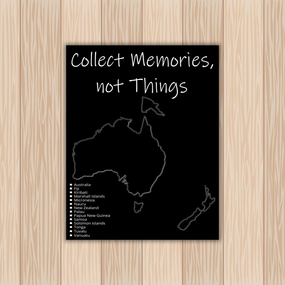 Oceania Travel Map Poster: Adventurer Bucket List (digital Download) - Etsy